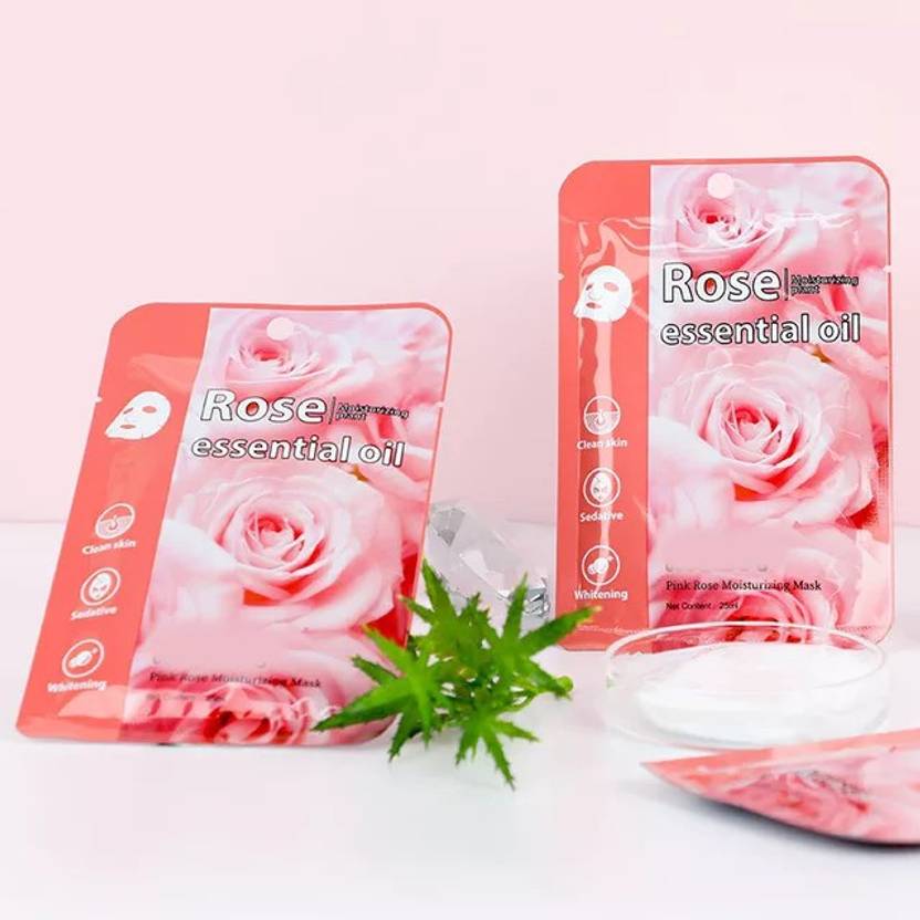 MOIKA KOREAN Moisturization & Nourishment ROSE FACE MASK SHEET PACK OF ...