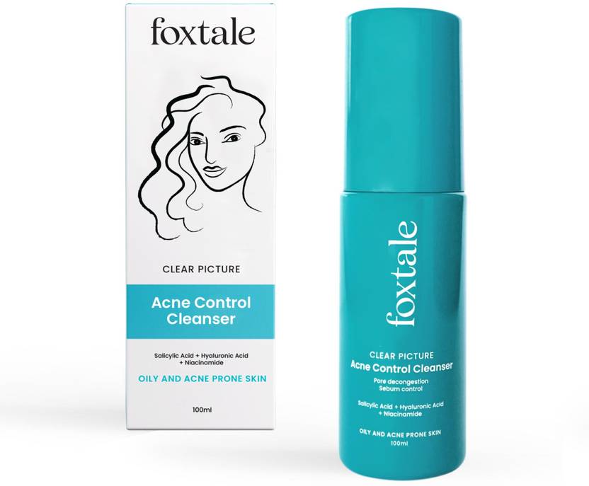 Foxtale Clear Picture Acne Control Cleanser for Oily and Acne Prone ...