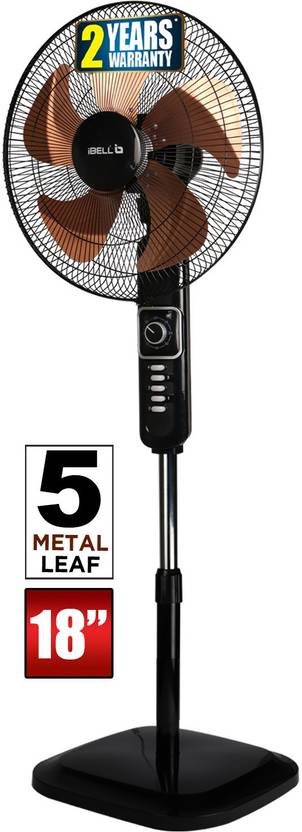 iBELL EIFFEL-P5 High Speed Pedestal Fan, 5 Metal Leaf, 2 hr Timer ...