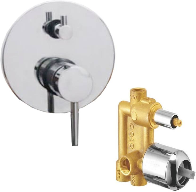 Pu Bath Brass, Concealed Body High Flow Diverter Flora With Exposed ...