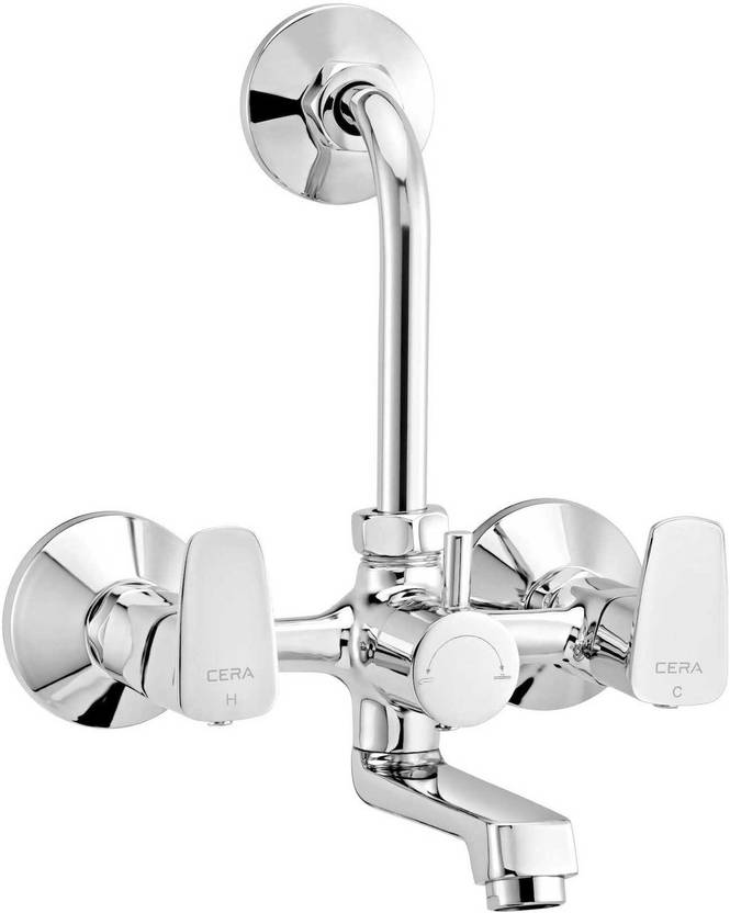 CERA - VINE Wall Mixture with Bend Pipe for Overhead Shower Chrome ...