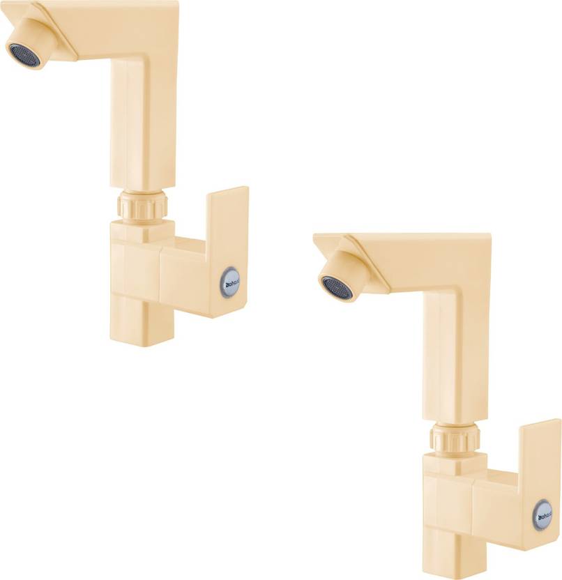 Prayag Quadra Swan Neck Sink Cock with Flange Tap (Pack of 2) Table ...