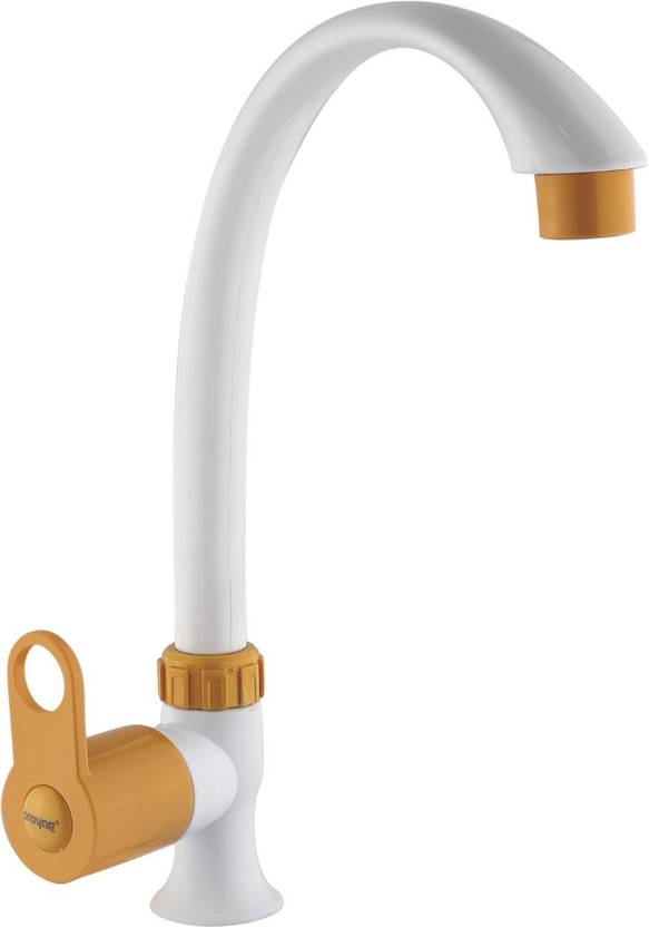 Prayag Vitro Gold Tall Mount Sink Cock with Flange (Pack of 1) Vitro ...