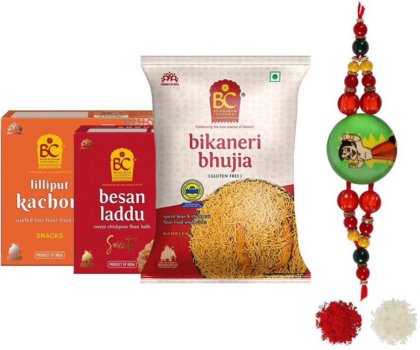 BHIKHARAM CHANDMAL Besan Laddu | Bikaner Bhujia | Lilliput Kachori ...