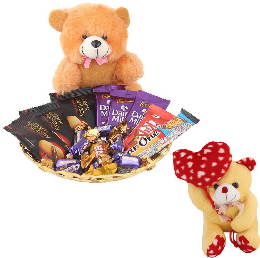 SurpriseForU Cadbury With Cute Teddy Bear | Teddy Beart With Heart Gift ...