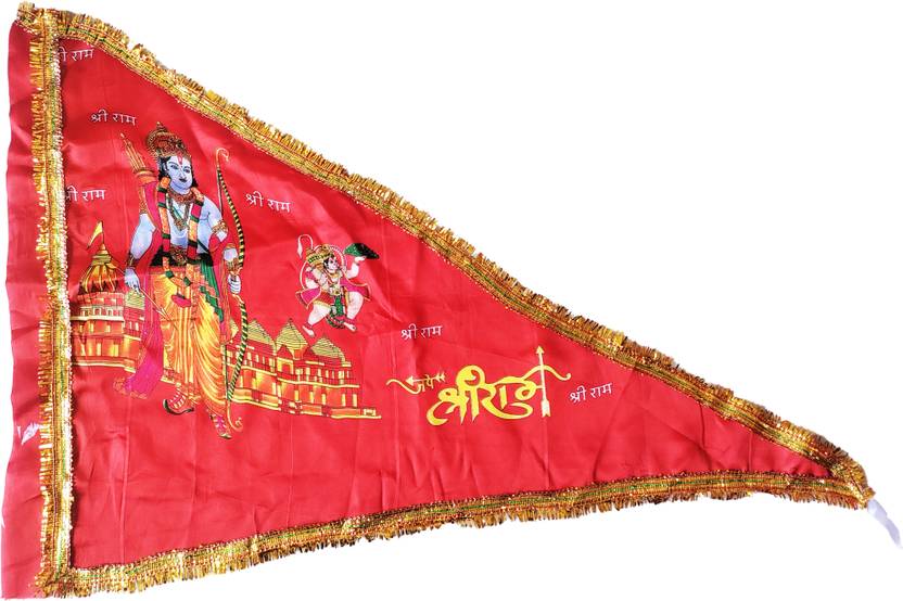 jai kamla devi jai shree ram 2 meter Triangle Outdoor Flag Flag Price ...