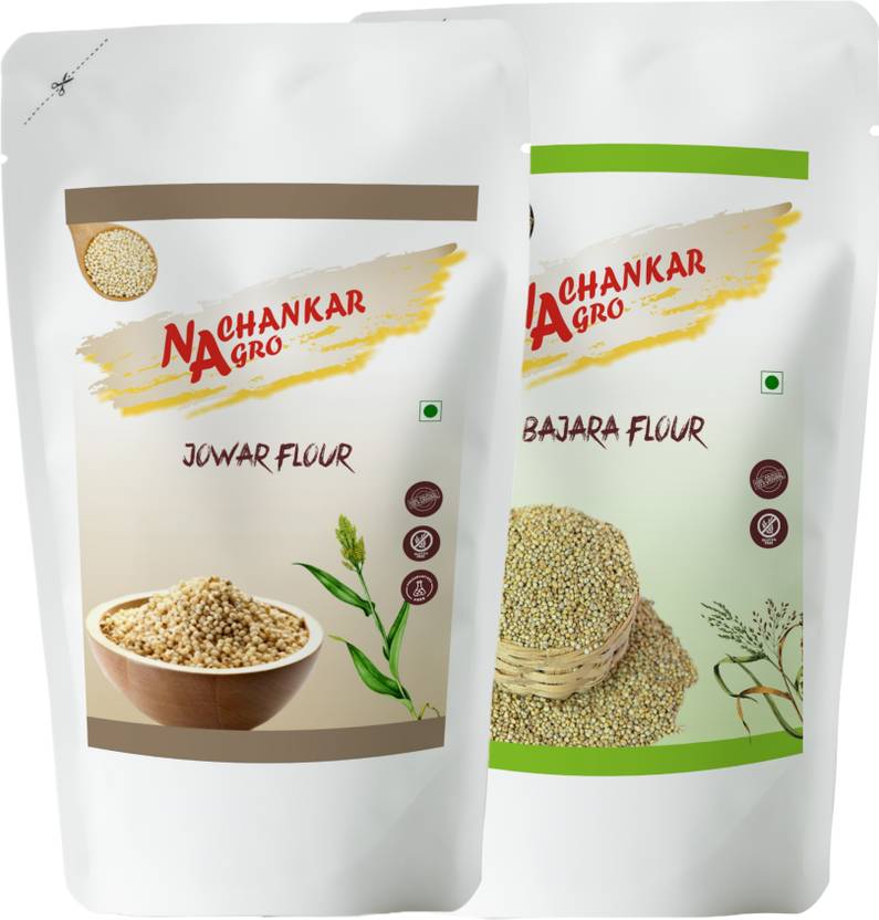 Nachankar Agro Bajra Flour 1kg +_Jowar Flour 1kg Combi Pack Price in India - Buy Nachankar Agro ...