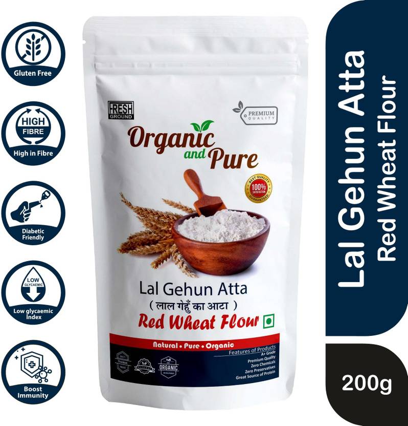 Organic and Pure Hard Red Wheat Flour, Lal Gehu Ka Atta Price in India ...