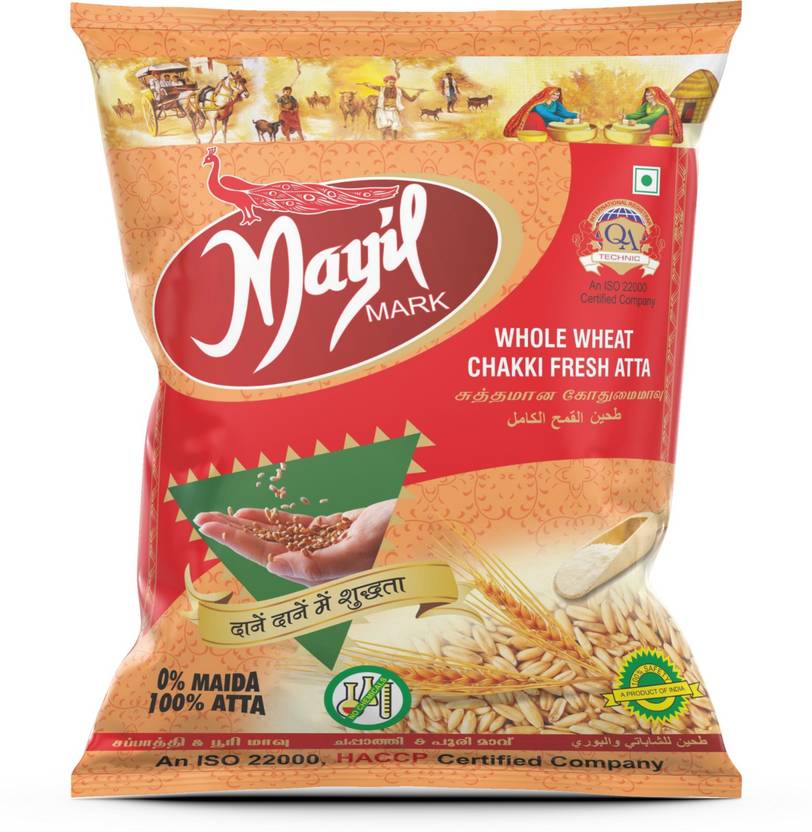 Mayil MARK Whole Wheat Chakki Fresh Atta Price in India - Buy Mayil ...