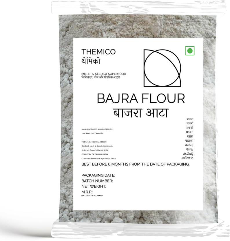 Themico Natural Bajra Flour, Pearl Millet Flour Price in India - Buy ...