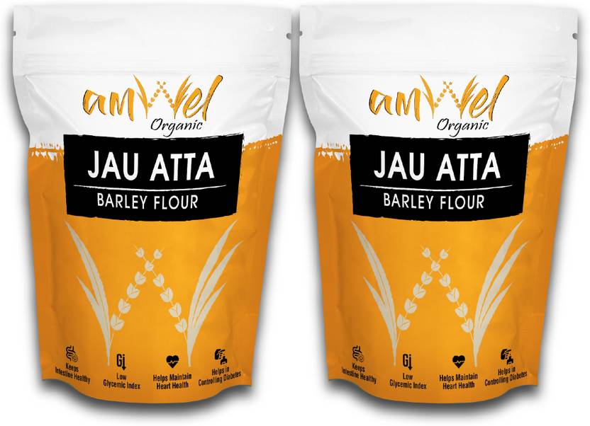 Amwel Organic Jau Atta - Barley Flour, Jaun ka atta | 450g x 2 pc | Good for Digestion Price in ...