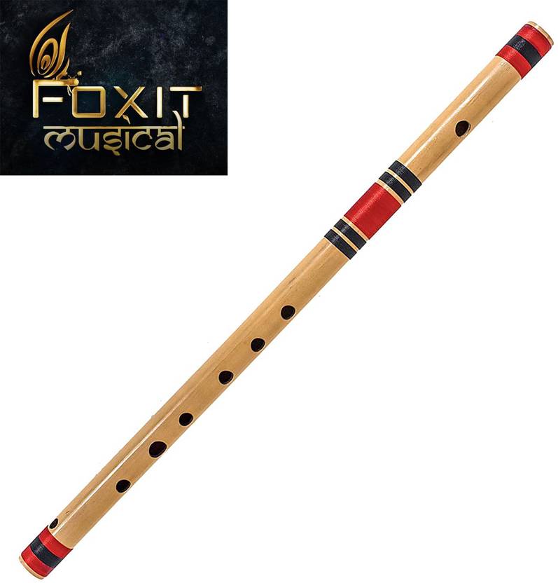 Foxit Musical C scale/naturalBrown right handed bambo bansuri 19 Inch ...