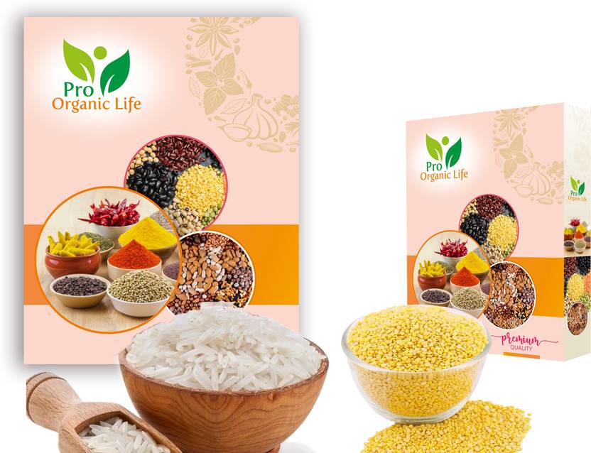 PRO ORGANIC LIFE RICE ,YELLOW MOONG DAAL COMBO PACK OFF-1 (1450 GM ...