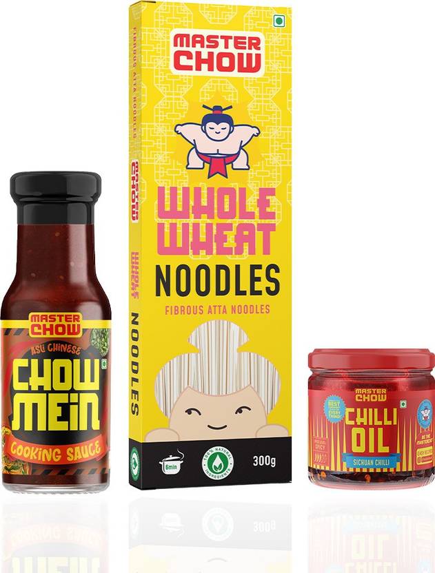 MasterChow Indo-Chinese Chowmein Sauce with Whole Wheat Noodles & Spicy ...