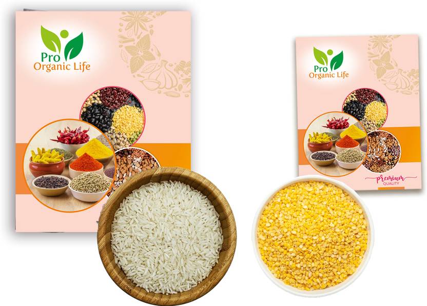 PRO ORGANIC LIFE RICE ,YELLOW MOONG DAAL COMBO PACK OFF-3 (1450 GM ...