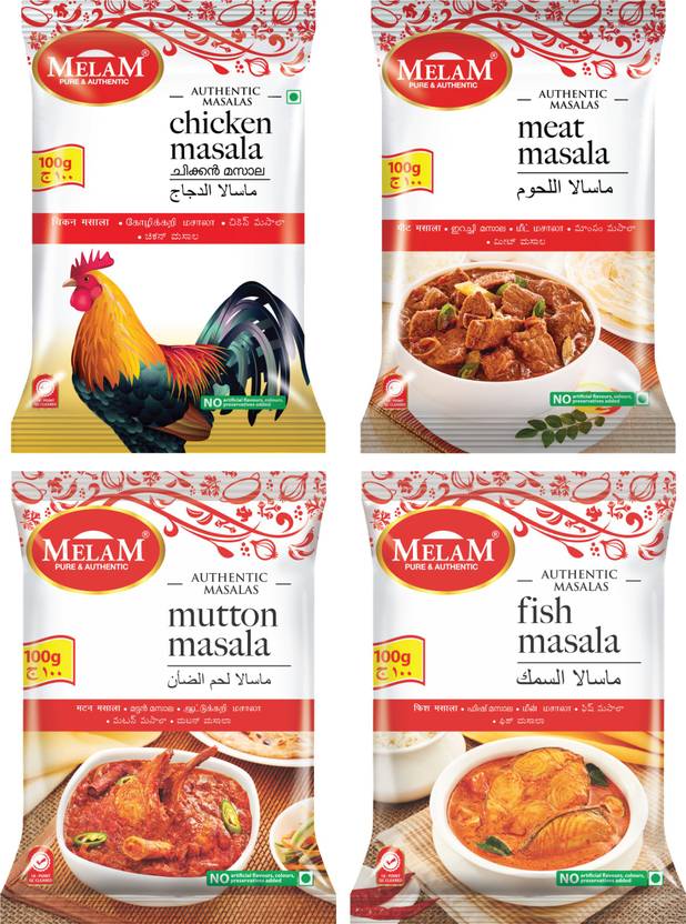 MELAM Non-Veg Masala Combo | Pack of 4 | Fish, Chicken, Mutton & Meat ...