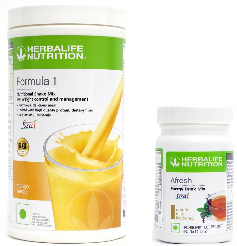 Herbalife Nutrition Formula 1 Mango 500 Gram with Afresh Tulsi 50 Gram ...