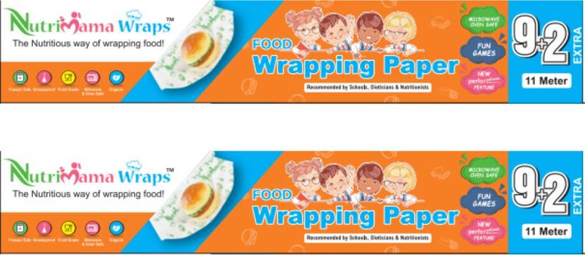 NUTRIMAMA 11m Games Edition Food Wrapping Paper Super Saver Pack (Pack ...