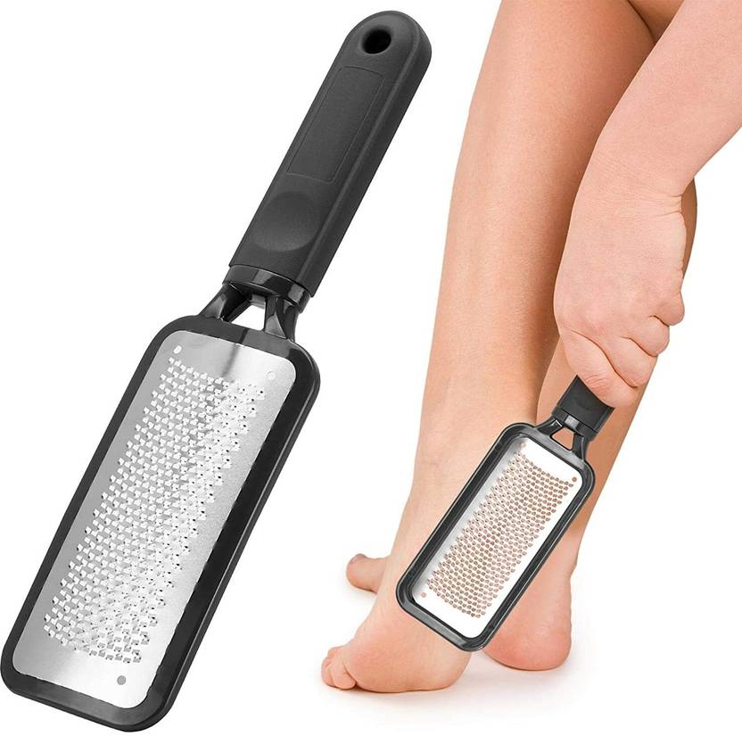 ShopCircuit Black Pedicure Heel Grater Stainless Steel Foot Scrubber ...