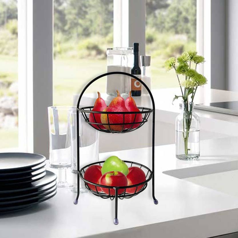 SMART SLIDE 2 Tier Fruit and Vegetable Basket / Fruit Stand for Dining ...