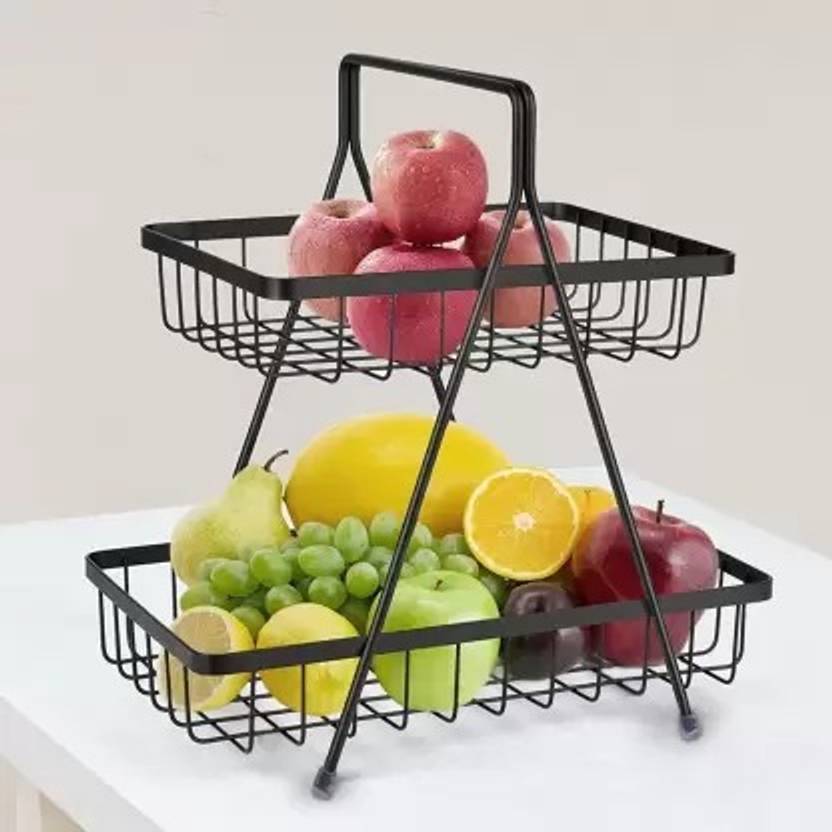 Toro High Grade Steel 2-Tier Fruit & Vegetable Basket for Dining Table ...