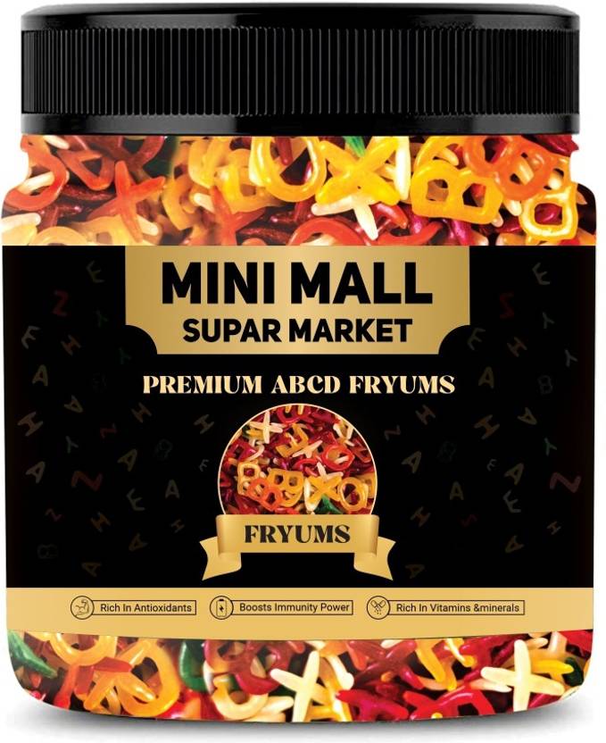 MINIMALL SUPER MARKET ABCD Fryums Jar/Learning Alphabet Snack/Ready to ...