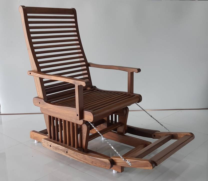Patel Interio Teak Wood Rocking chair Foot Rest Price in India - Buy ...