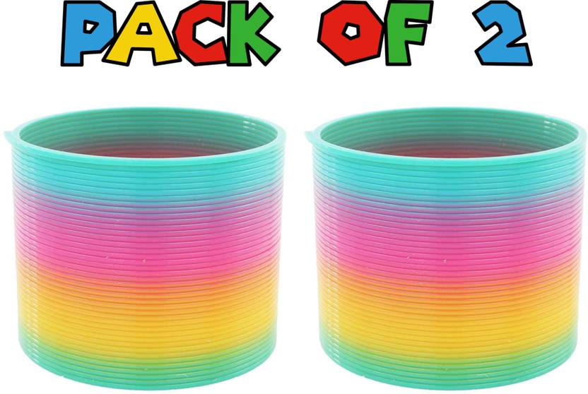 Koros Magic Rainbow Color Spring Toy Original Plastic Coil Fidget Toys ...
