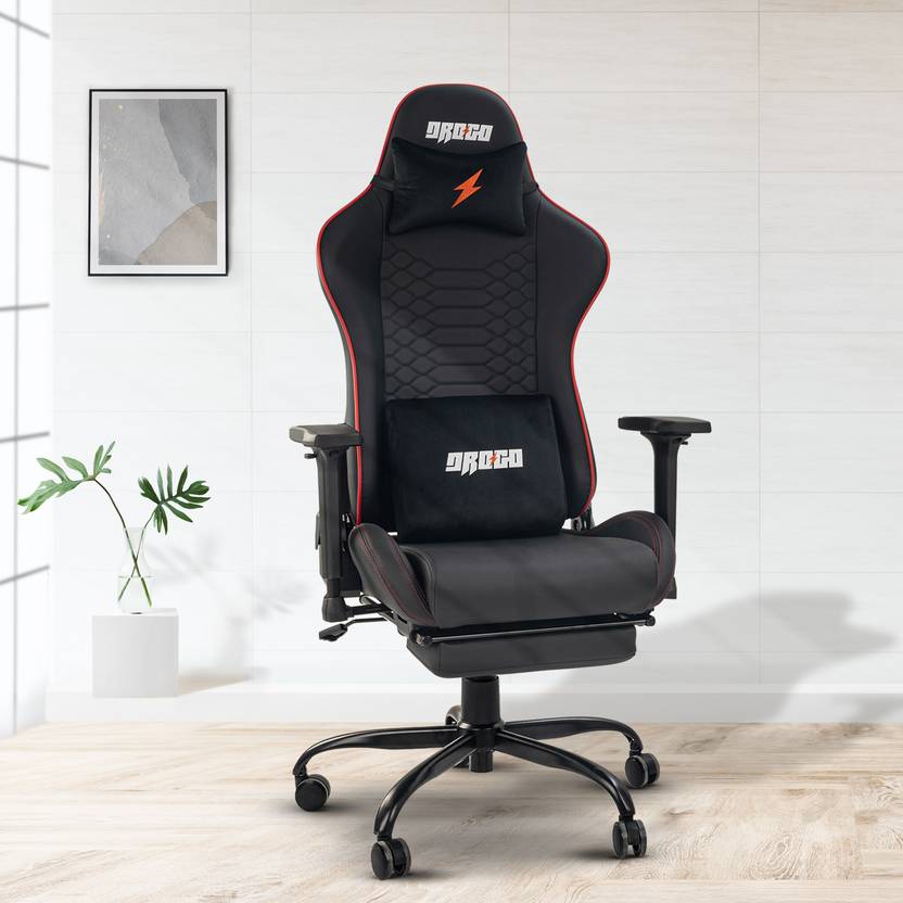 Drogo Multi-Purpose Ergonomic Gaming Chair with Head & Lumbar Pillow ...