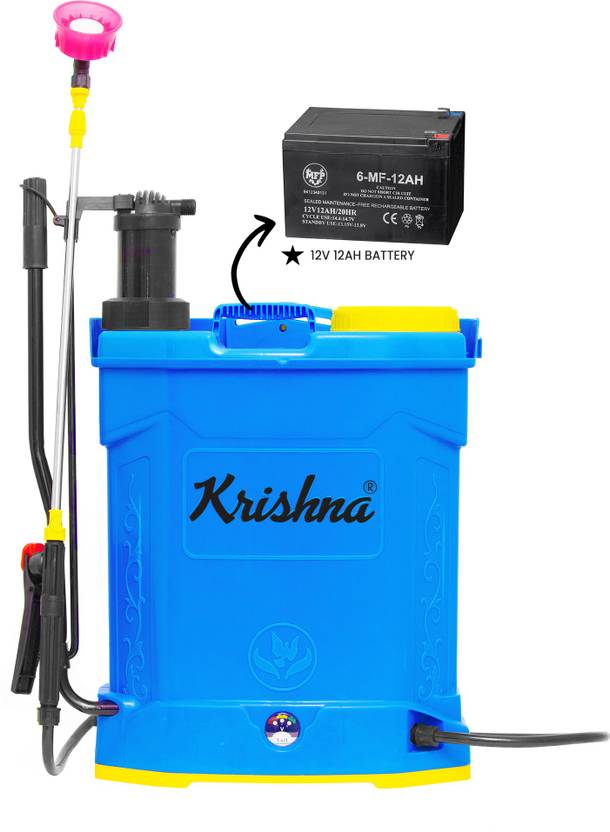 KRISHNA SINGLE MOTOR MANUAL CUM BATTERY OPEARTED KNAPSACK SPRAYER (2IN1 ...