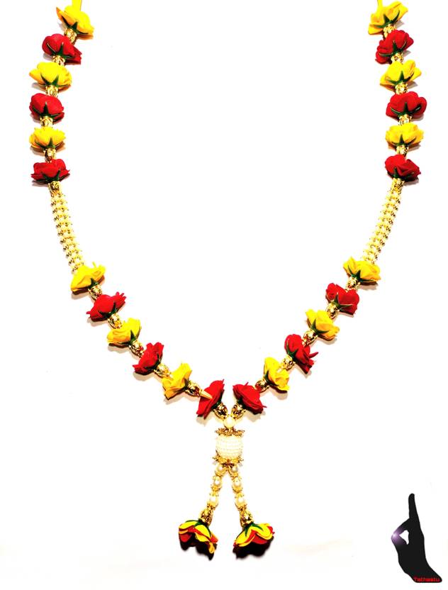 Tathastu (Size - 22 Inch) Velvet Rose Flower Garland Mala For Photo ...