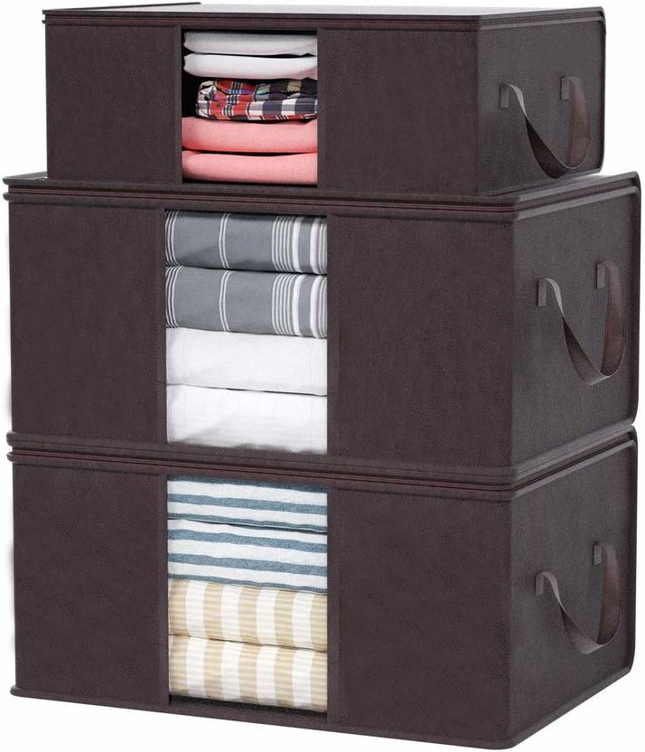 wini krafts Blanket organizer for under storage with side handles ...