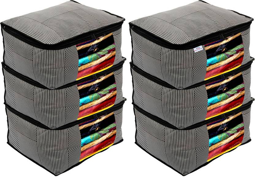 Heart Home Saree Cover Non-Woven Lining Print Saree Organizer|Wardrobe ...