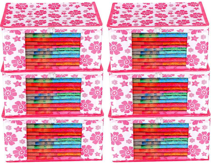 Malaki Floral Non Woven Fabric Saree Cover/ Clothes Organizer with ...