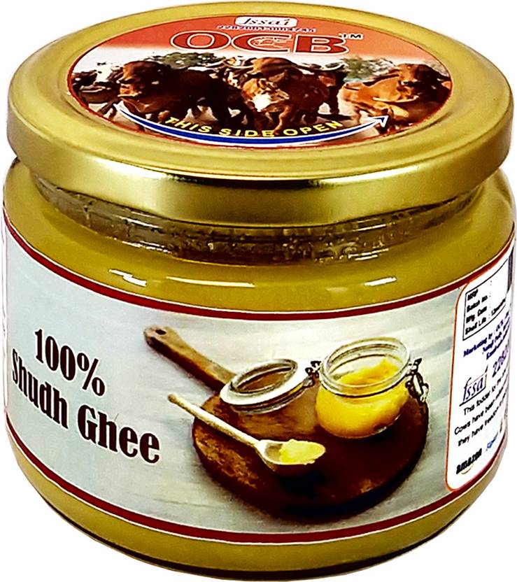 OCB 100% Sudh Ghee Pure A2 Pure Desi Ghee 250g Traditional Vedic Method ...