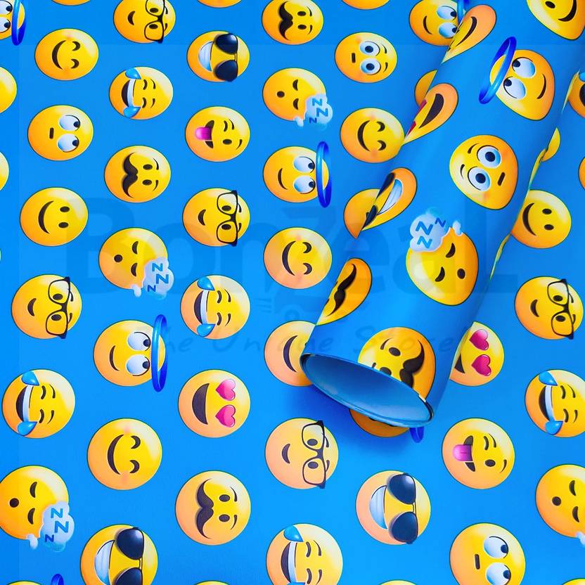 BonZeaL Cute Smiley Emoji Faces Paper Gift Pack of 20 Emoji Paper Gift ...