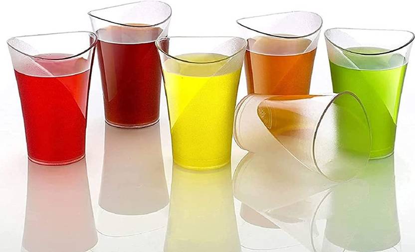 pelton (Pack of 6) Beverages Glass Plastic Unbreakable Drinking Glass ...