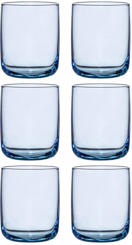 PASABAHCE (Pack of 6) Color Glass Iconic Glass Set Water/Juice Glass ...