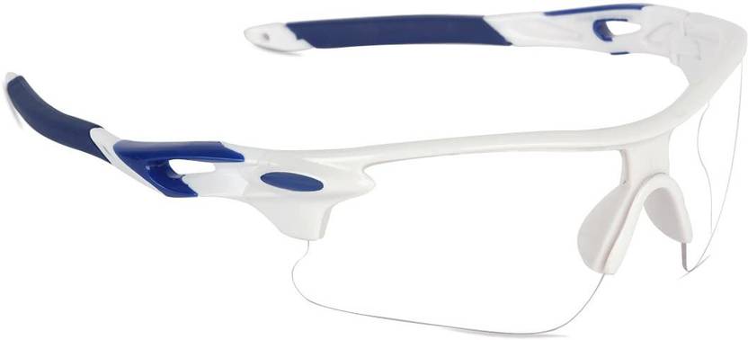 Cereto White & Blue Transparent Eye Protection Sports Google For Boys ...