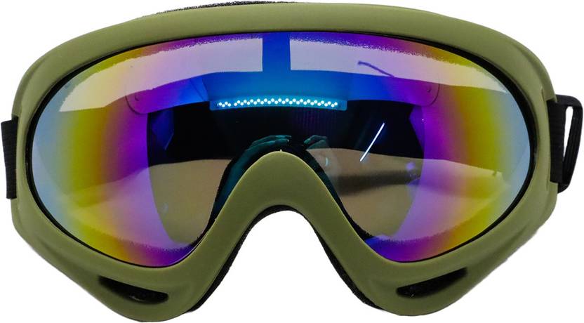 AutoPowerz Green Frame Dirt Bike Riding Goggle Adjustable Strip ...