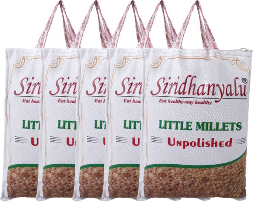 siridhanyalu unpolished and organic Little Millets 920gm pack of 5 ...