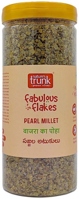 Nature's Trunk Pearl Millet Flakes (Bajra / Sajjalu) 400 g Pearl Millet ...