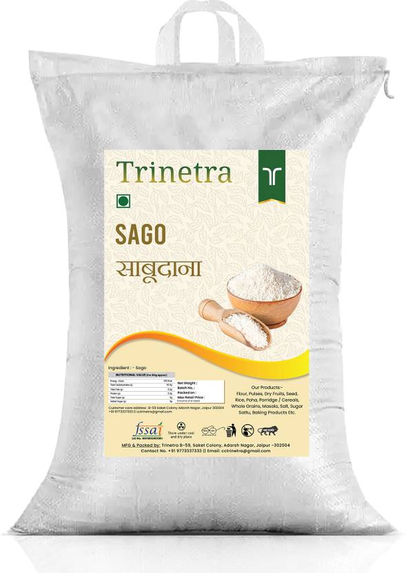 Trinetra Sago (Sabudana)- 10Kg Pack Sago Price in India - Buy Trinetra ...
