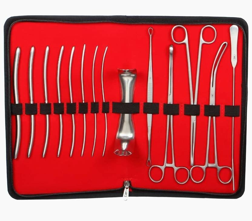FLOWMEX DNC Gynecology Surgical Instruments Set with Kit Bag - Set of ...