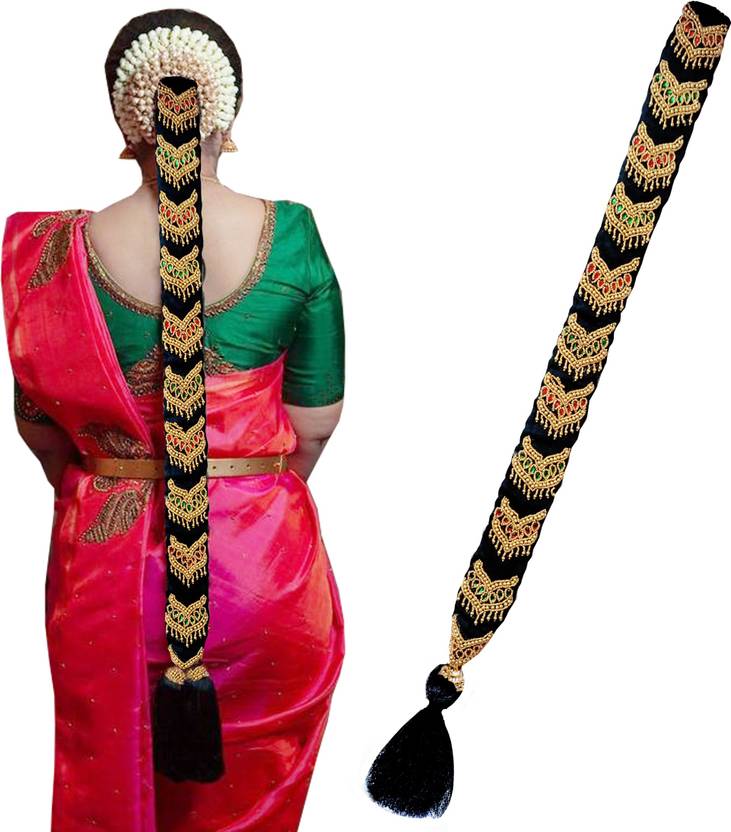 PINAAKA DARINI Maggam Work Poola Jada for Wedding Bridal Bharatanatyam ...