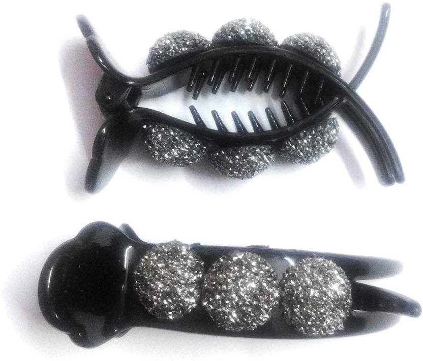 MANMORA NEW COLLECTION OF PACK OF 2 BLACK CLATURE Hair Claw Price in ...