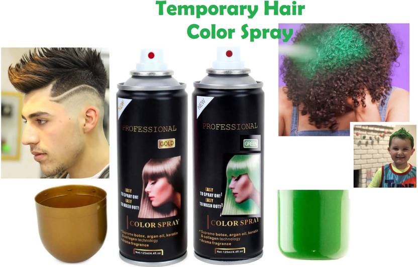 Emijun Original Professional Touch Temporary Green & Gold Hair Color ...