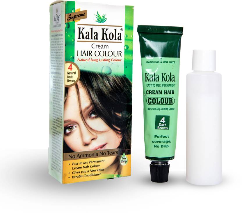 KALA KOLA Hair Color |Natural Dark Brown No.4 |Professional Looks |No ...