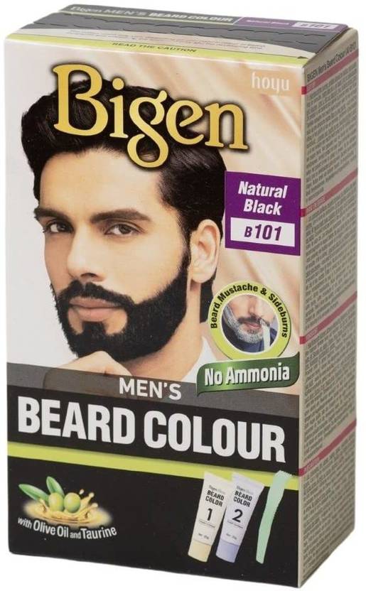 Bigen Men's Beard Color B 101 , Natural Black , Natural Black 101 ...