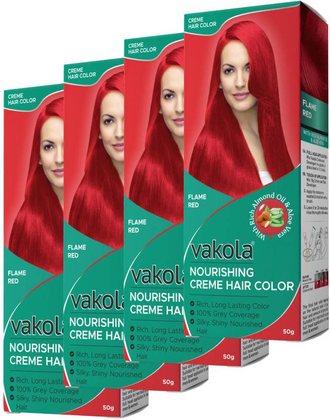 Vakola nourishing long lasting grey coverage cream hair color 50g+50ml ...